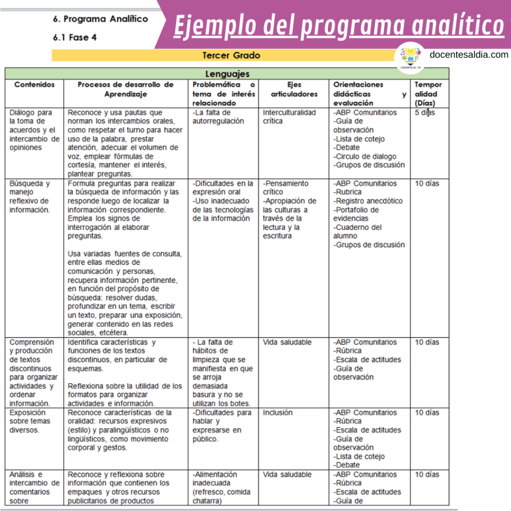 Cómo Elaborar El Programa Analítico Explicación Y Ejemplo